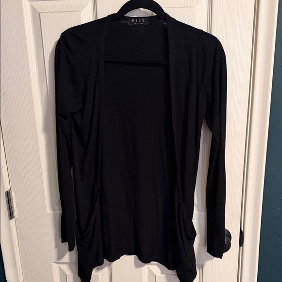 IC COLLECTION | Tops | Ic Collection Black Open Front Cardigan | Poshmark
